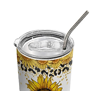 20oz Sunflower Mother Tumbler, Amazing Loving Strong Happy Selfless Graceful, Mom, Grandma Gifts, Coffee Thermos for Women, Stainless Steel Double Wall Vacuum Insulated Coffee Mug, Travel Cup with Lid