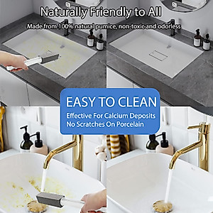 2 Pack Pumice Stone for Toilet Cleaning, Extra Long Handle for Removing Bowl Ring, Pool, Bathroom, Toilet Brush