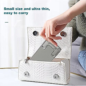 ChashenHa Cell Phone Stand, Phone Stand for Desk, Ultra Thin Aluminum Alloy Adjustable Portable Folding Phone Stand for ipad/iPhone 14/iPhone13as Well as All Other Models,(Silver)