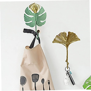 Didiseaon 1pc Clothes hook greenery decor plant keychain metal clothes hanger bathroom hooks for towels adhesive hooks for hanging metal clothes rack heavy duty Home Decorative Hooks scarf