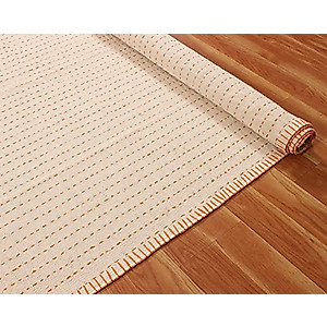 Casavani Upgraded Boho Bathroom Rug 100% Woven Geometric Rug for Bedroom White and Black Rug Bohemian Bath Mat, Kitchen Rug Washable Cotton Throw Rug Tassel Rug for Living Room 4x10 Feet Runner