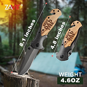 ZAVIT Dad Gifts for Fathers Day,BEST DAD EVER Pocket Knife,Dad Birthday Gifts,Dad Gifts,Dad Gifts from Daughter Son Kids,Best Dad Gifts,Gifts for Dad Who Wants Nothing.