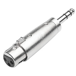 Disino Female XLR to 1/4 Inch TRS Adapter,Balanced XLR Female to Quarter Inch Male Jack Converter Audio Connector - 2 Pack