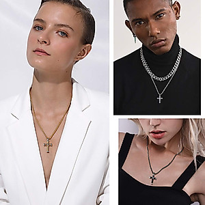 PROSTEEL Cross Locket Ash Urn Necklace Men Women Memorial Keepsake Christian Jewelry Stainless Steel Pendant Cremation Necklace for Ashes