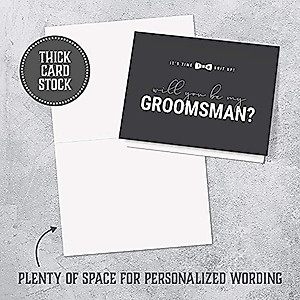 Hat Acrobat Groomsman Proposal Cards 8 Will You Be My Groomsman and 2 Best Man Cards with Envelopes | Set of 10 Groomsmen Cards