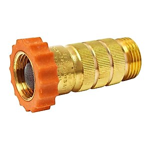 Valterra RV Hi-Flow Water Regulator, Lead-Free Brass Hi-Flow Water Regulator for Camper, Trailer, RV Plumbing System, 50-55 psi