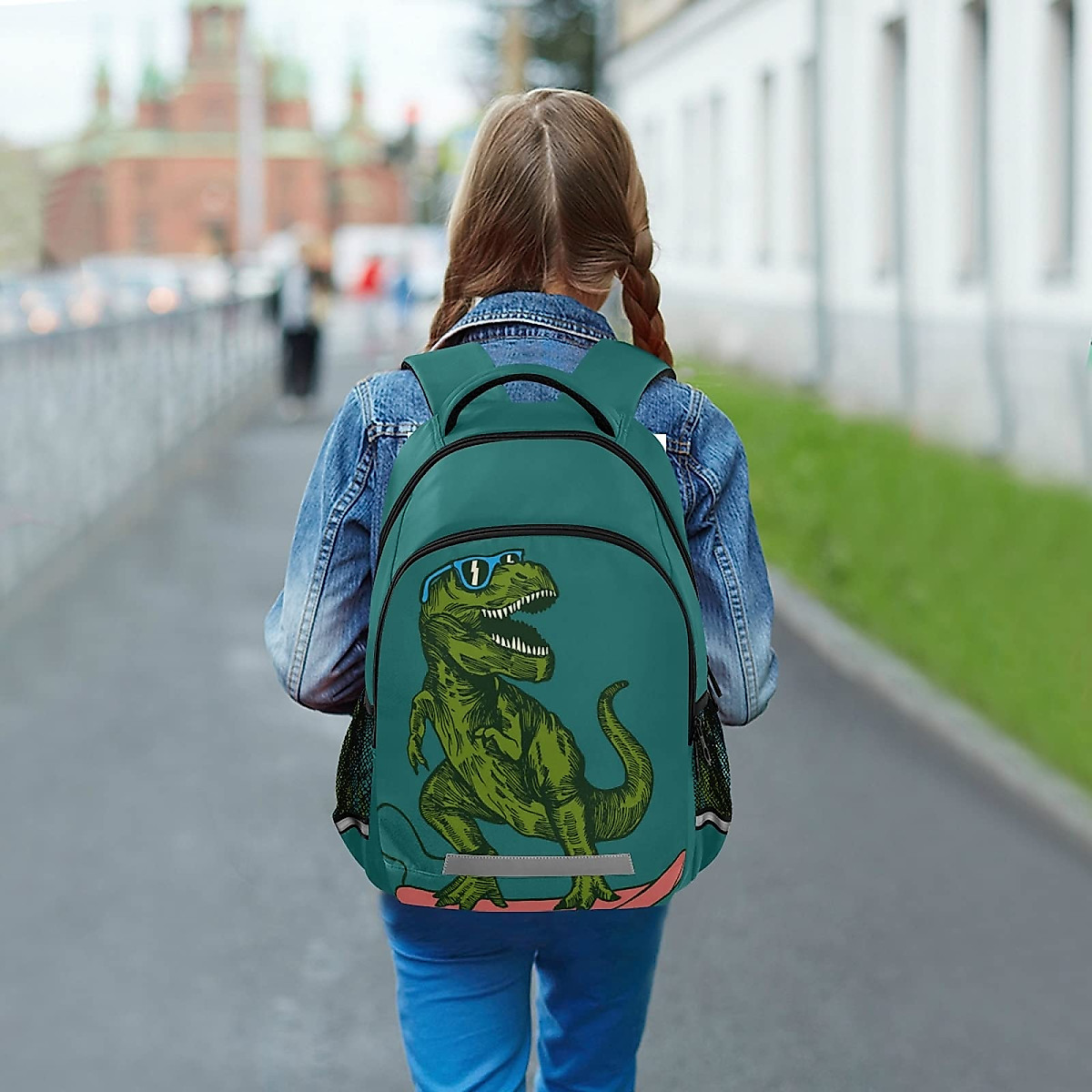 T-Rex Dinosaur Backpack for Students Boys Girls School Bag Travel Daypack Rucksack