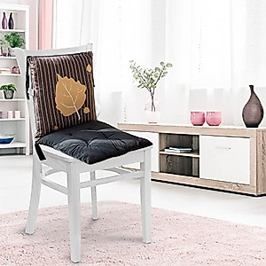 Scceatti Seat Cushions with Ties 2 in 1 Thick Outdoor Cushions for Chairs Square Seat Cushion Lumbar Cushion Backrest Integrated Office Seat Cushion for Office Dining Home Kitchen Garden Patio