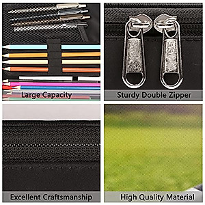 Cute Pencil Case Golf Ball Print Large Capacity Pencil Pouch Simplicity Pencil Box Pencil Bag Pen Case Large Stationery Organizer Bag with Zipper for Kids Boy Girls School Office Supplies