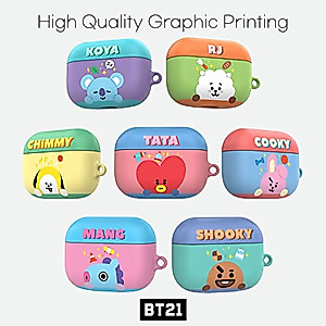 BT21 Official Merchandise Designed for Airpods Pro Case Cover Protective Hard Case with Keychain for Airpods Pro Case - CHIMMY