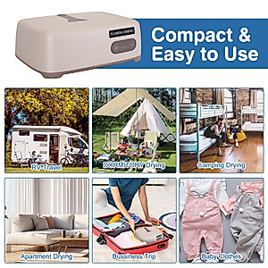 Portable Dryers for Laundry, 600W Mini Laundry Dryer with Dryer Bag Support Stand for Delicate Garments, Underwear, Baby Clothes, Compact and Convenient Drying Solution for Apartment, Dorm Travel