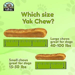 FURFUEL Yak Cheese Himalayan Dog Chews, (6 Counts Large) Long-Lasting Treats for Large & Medium Breeds Yak Chews Made with Pure Natural Ingredients, Perfect Dog Chews for Aggressive Chewers