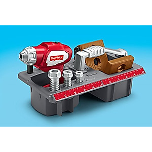 Fisher-Price Preschool Toy Drillin’ Action Tool Set with Sounds, 10 Pieces for Construction Pretend Play for Kids Ages 3+ Years