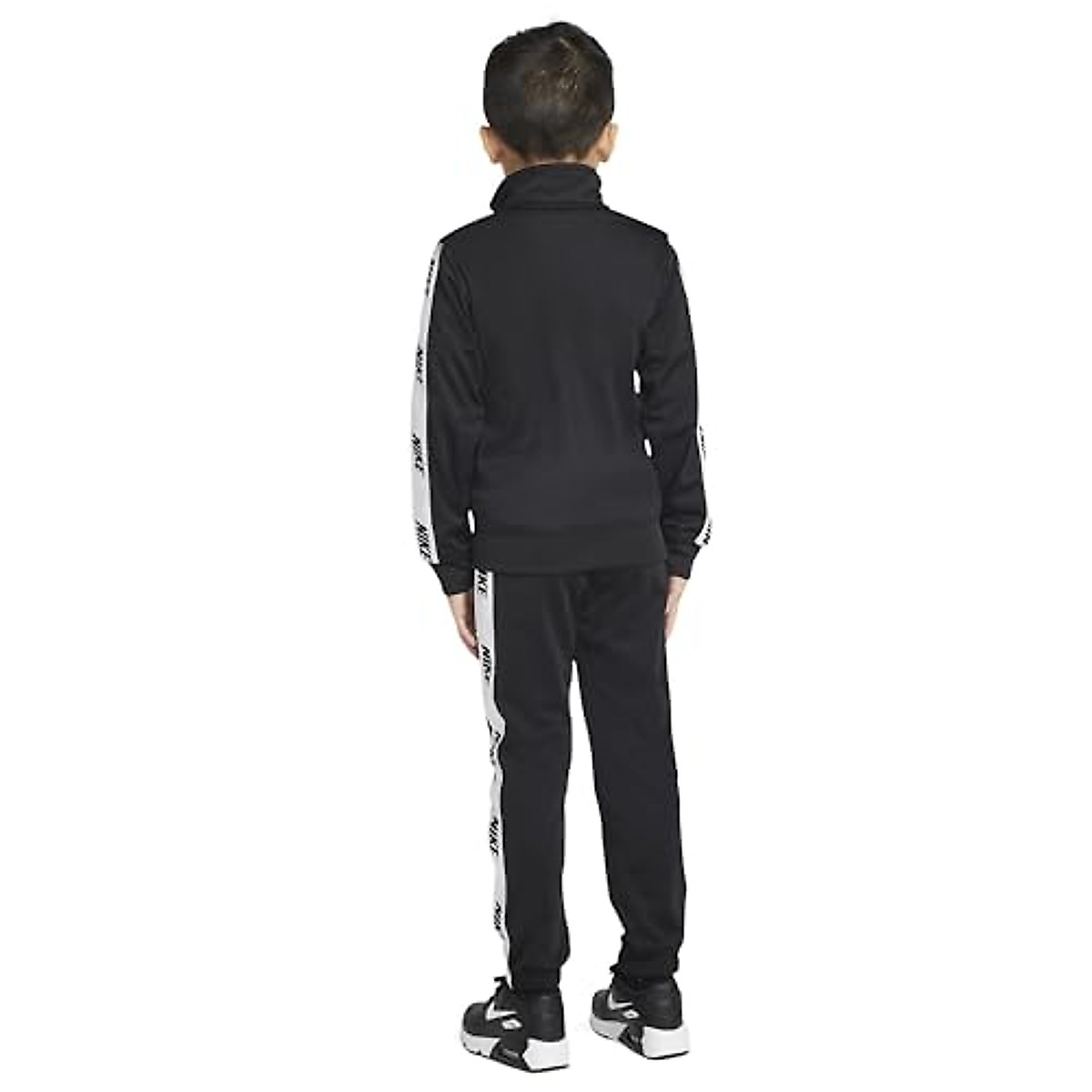Nike Boy's Tricot Tracksuit Two-Piece Set (Little Kids) Black/White 7 Little Kid