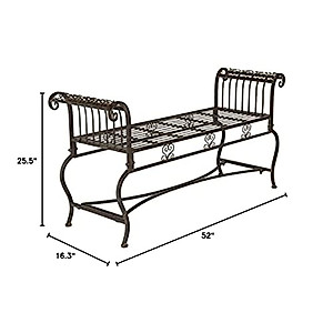 Safavieh Outdoor Collection Brielle Antique White Bench