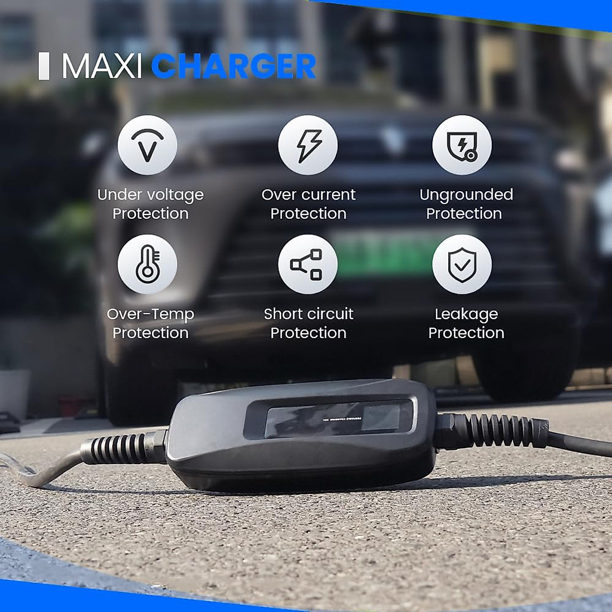 Morec Level 2 EV Charger - ETL Certified, 40Amp 220V-240V NEMA 14-50 with 20FT Charging Cable, Electric Vehicle Charging Stations, Portable Electric Car Charger for All SAE J1772 Cars