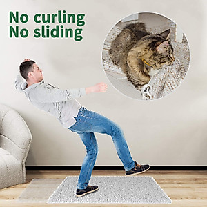 Rug Stopper, 16 Pcs Double Sided Non Slip Reusable Rug Stopper, Washable Rug Tape for Hardwood Floors, Tile Floors, Carpets, Floor Mats, Wall (Black)