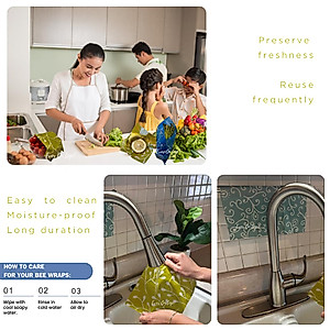 9 Pack Reusable Beeswax Wraps For Food - Zero Waste, Organic Bee wrap for food leftovers, Fruit, Bees wax paper food wrap