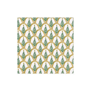 Deco Christmas Gold Boxed Cocktail Napkins - 40 Per Box
