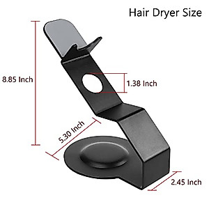 AOKEMAi Hair Dryer Holder for Dyson Supersonic, Hair Dryer Accessories Stand, Bathroom Hair Blow Dryer Rack Organizer Compatible with Dyson Supersonic Hair Dryers, Black