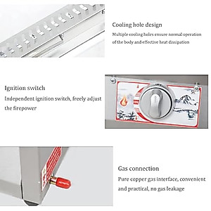 Commercial Deep Fryer with Baskets, Stainless Steel Countertop Gas Fryer, Large Capacity Oil Fryer for French Fries Restaurant Home Kitchen