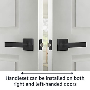 Amazon Basics Contemporary Stamford Door Lever, Passage, Oil Rubbed Bronze