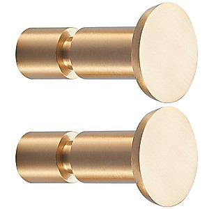 TECI Solid Brass Gold Hooks Heavy Duty Wall Mounted.Perfect for Purse,Coats, Jackets, Hats, Scarfs, Bags, Backpacks,Hat,Towel, and More.Available for Clothing Store, Hotel, Cafe, TC005D