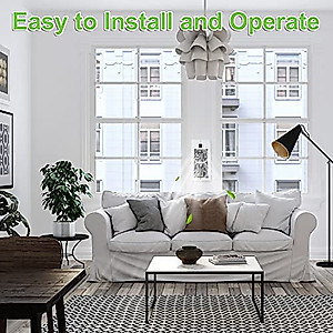 InfiniPower 10 Inch Register Booster Fan with Thermostat, High Velocity Ventilation Fans with 10 Gear Wind Speed Switch and High Precision Thermal Probe, White