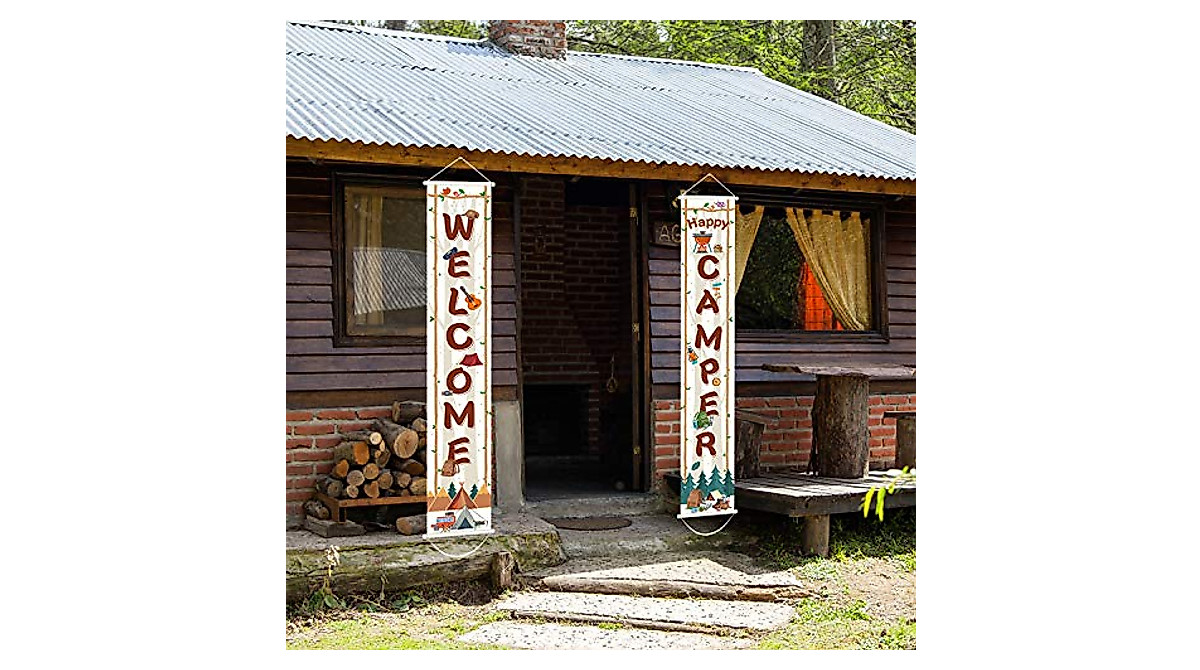 Camping Party Decorations Welcome Banner Set - Perfect for Outdoor Events