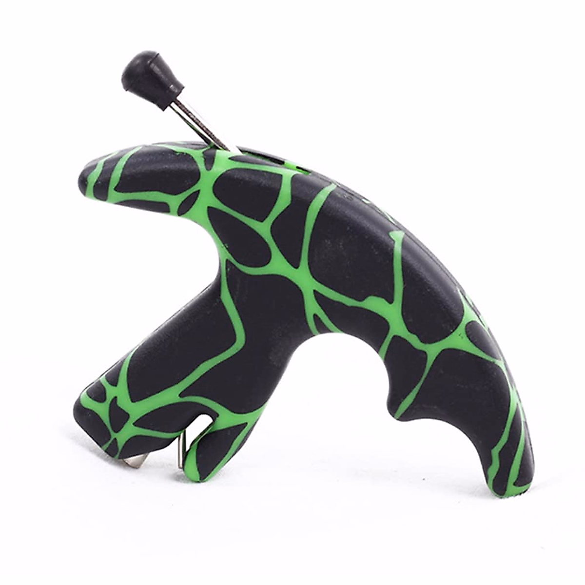 LIZHOUMIL Thumb Bow Release, 3 Finger Thumb Trigger Caliper Grip Compound Bow Release Aid, Recurve Bow Releaser Aid Tool, Replaceable Bow Release Trigger Caliper Grip Green