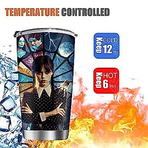 Insulated Stainless Steel Tumbler Cup 20oz with Lid,Straws Double Wall Vacuum Reusable Travel Mugs for Hot/Iced Coffee Tea Wine