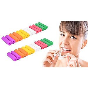 KISEER 24 Pcs Colorful Orthodontic Aligner Chewies for Aligner Chompers Aligner Trays Seaters, 6 Color