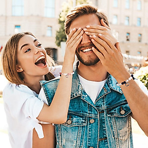 EXPHAIN Couples Bracelets For Him And Her Bf And Gf Relationship Bracelets For Couples Matching Best Friend Magnetic Bracelets Cute Kawaii Bracelet Gifts For Women Girls