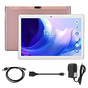 HD Tablet, Pink 3 Card Slot ROM 32GB 10.1in Tablet Dual Standby for Office (US Plug)