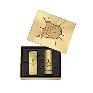 Paco Rabanne One Million 2 Piece Set For Men - EDT 3.4oz + Deodorant Spray 5oz