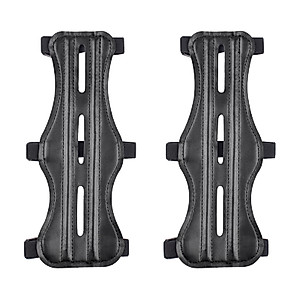 Archery Arm Guard, Archery Bracer/Archery Cowhide Leather Forearm Protector w/Bow Range with 3-Strap Buckles, Arm Guard for Archer Hunter