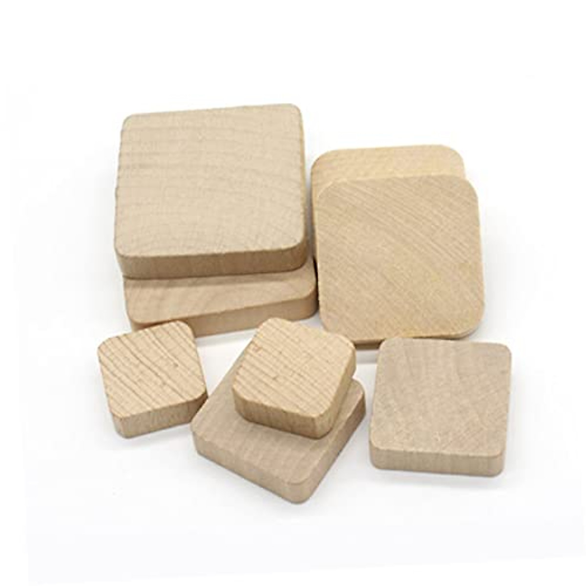 TEHAUX 10pcs Mini Blocks Void Stamp Wood Base Mini Wooden Cubes Unfinished Wood Cubes Crafts Scrapbooking Stamps Base Wooden Stamps Base Wood DIY Stamp Base Wood Carving Handle Wooden
