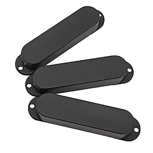 6Pcs Yootones Plastic Closed Shell Electric Guitar Single Coil Pickup Covers & Humbucker Plastic Guitar Pickup Compatible with Electric Guitar Parts Replacement (Black)