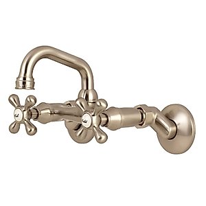 Kingston Brass GS7801TPLBS Templeton Widespread Single Handle Kitchen Faucet with Brass Sprayer, 9-7/8-Inch in Spout Reach, Polished Chrome