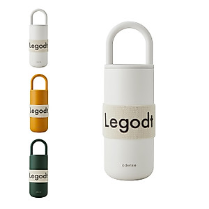 Odense Legodt Loop Tumbler 20oz with Lid and Handle - Insulated Tumbler with Leak-Resistant Lid - Double Stainless Steel Travel Coffee Mug, Water Bottle, Keeps Drinks Hot or Cold(Vanilla Cream)