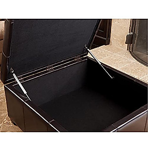 Christopher Knight Home Richmond Bonded Leather Storage Ottoman, Espresso