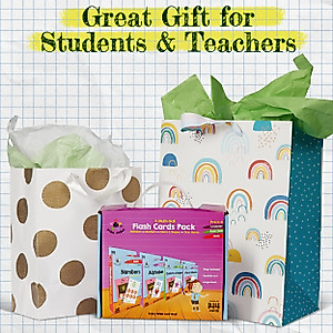 Star Right Words Toddler Flash Cards Set of 4 - Number Flash Cards, First Words, Colors and Shapes, & Alphabet/Letter Flashcards - 4 Binder Rings - 144 Sight Words Kindergarten Flash Cards 3-7 Years