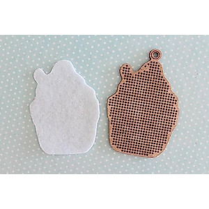 MP Studia Cross Stitch Embroidery Kits for Adults and Beginners Winter - Christmas Tree Toy - Frost Bell 7x5cm/2.76x1.97