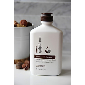 GREAT CLIPS Solutions Men's Washout 2-in-1 Shampoo, 12oz | Daily Shampoo & Conditioner for Men | Breaks Down Excess Styling Product & Gunk