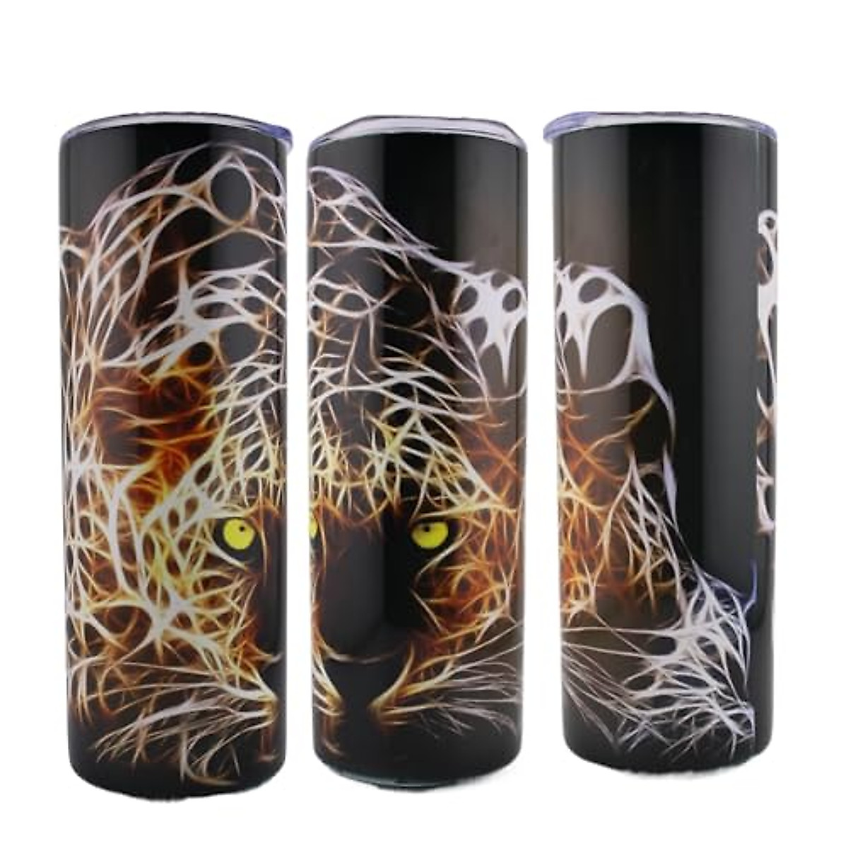 Alpha Custom Printing Neon Leopard 20oz Tumbler With Straw