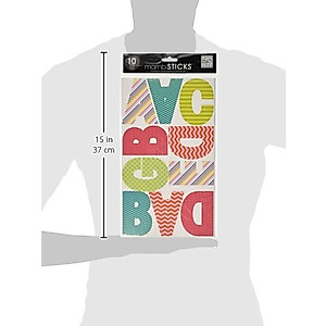me & my BIG ideas Garde Patterned AV Alphabet Stickers, Large, 10 Sheet