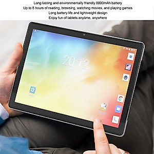 10.1in Smart Tablet with BT Headsets, 4G LTE 5G WiFi 10 Core Tablet PC for Android 12.0, 12GB 256GB, 10 Core, 1920x1200, 8MP 20MP Dual Camera (US Plug)