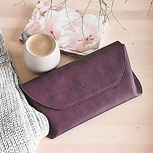 BJÖRN HALL Stethoscope Case for Nurses | Littman Classic III MDF | Nursing Personalized Leather Carry Travel Accessories | Nurse Women Men Bag | Fits Essentials Badge Reel Pen Charms | Crushed Violet