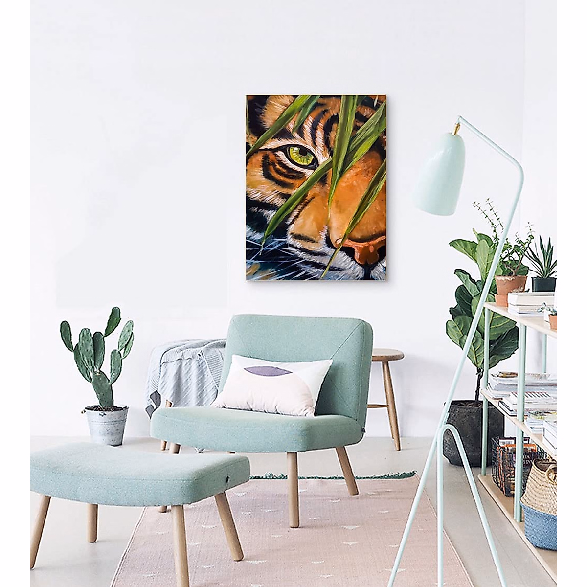 FILASLFT Tiger Paint by Number for Adults,Paint bu Numbers Animal,Paint by Numbers Beginner,Home Fashion Style Interior Decoration Paint by Number,Size 16 * 20Inch.