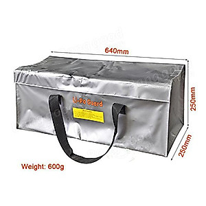 Quickbuying Extra Large 64x25x25CM Lipo Battery Safety Bag Explosion-Proof Guard Bag Charge Sack Battery Protection Bag for LiPo Battery